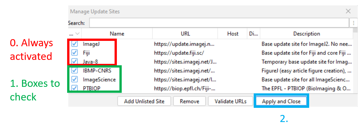 Fiji Update Site | BIOP Wiki Resources